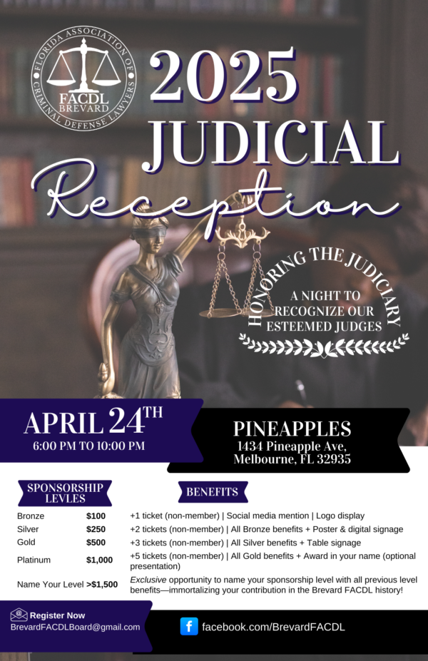 FACDL 2025 Judicial Reception – Brevard County Bar Association